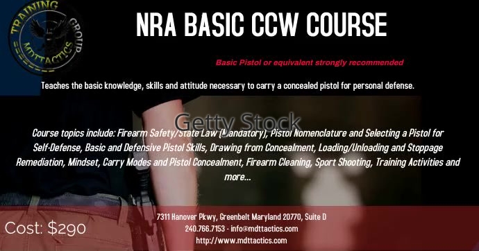 NRA BASIC CCW | PosterMyWall