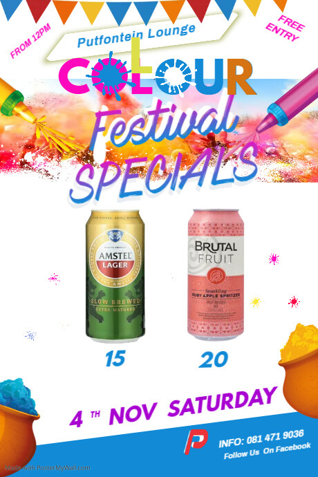 Copy of Holi Color Festival Poster Template | PosterMyWall