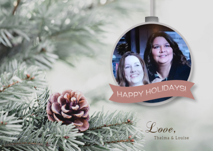 Copy of Ornament Holiday Photo Postcard | PosterMyWall