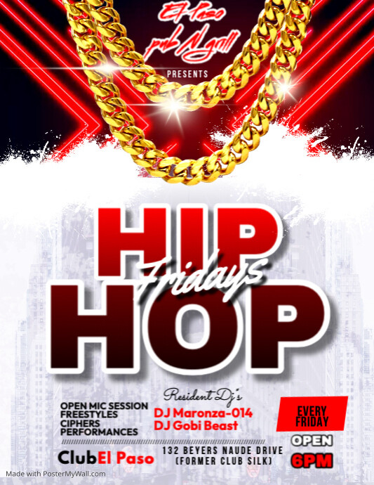 Hiphop Party flyer template | PosterMyWall
