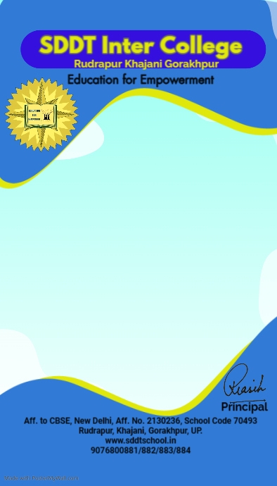 Green and Light Blue Daycare Center Business Card | PosterMyWall