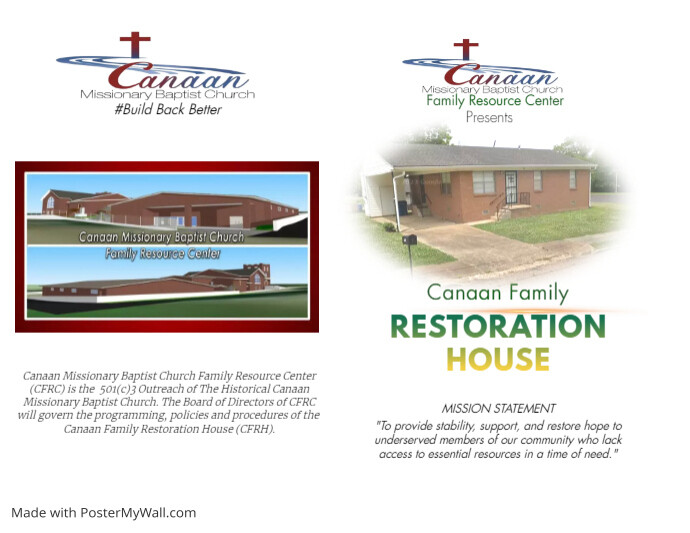 Restoration House brochure - outside (3) | PosterMyWall