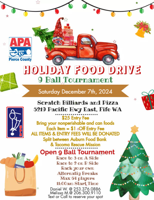 Holiday food Drive flyer Fundraiser | PosterMyWall