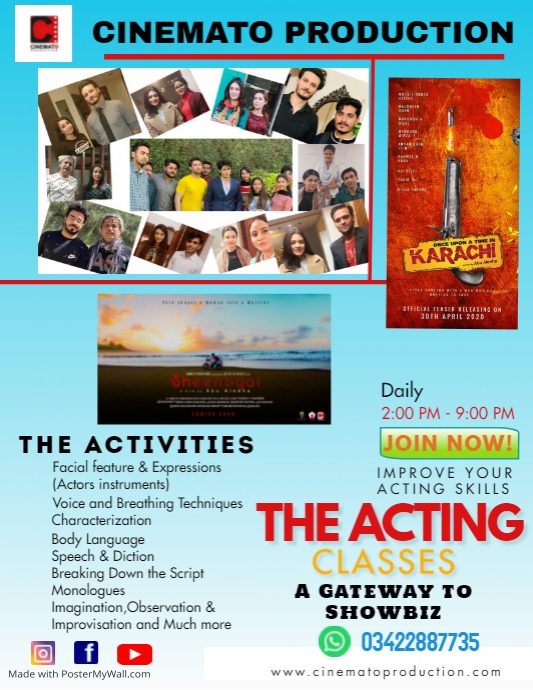 Copy of Copy of White and Green Theatre Acting Workshop Flyer ...