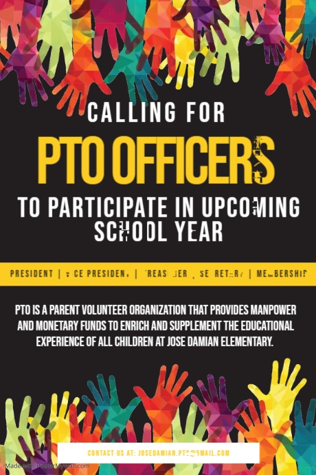 Calling for PTO Officers | PosterMyWall