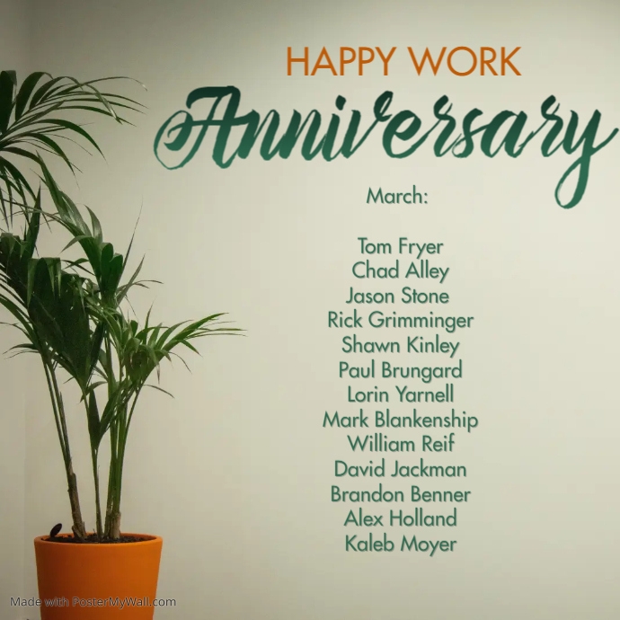 Work Anniversary | PosterMyWall