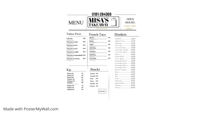 Copy of Copy of Copy of Menu | PosterMyWall