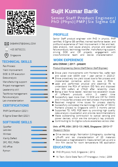 Resume (PYE) _ Sujit Kumar Barik | PosterMyWall