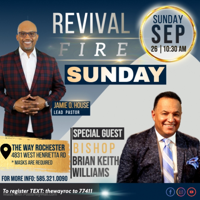 Revival Fire Sunday Social Media 1080 x 1080 | PosterMyWall