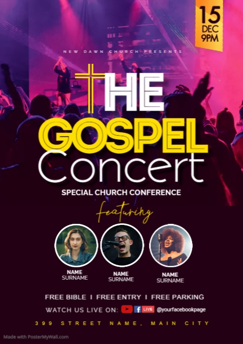gospel concert | PosterMyWall