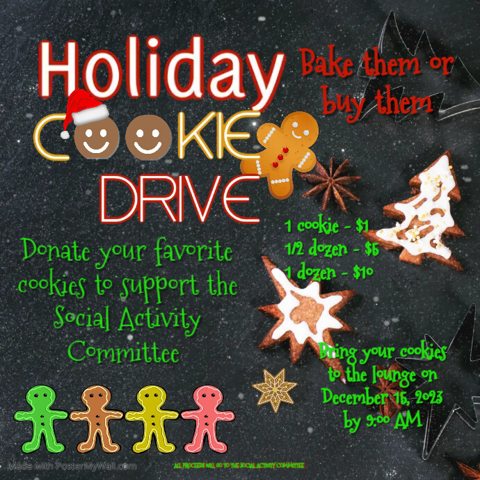 Holiday Cookie Drive | PosterMyWall