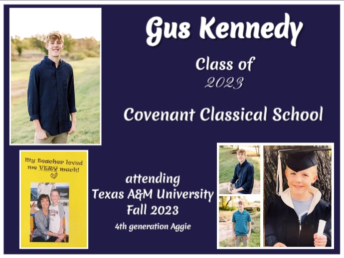Gus Kennedy 2023 grad | PosterMyWall