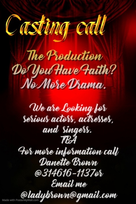 Copy of CASTING CALL FLYER TEMPLATE | PosterMyWall