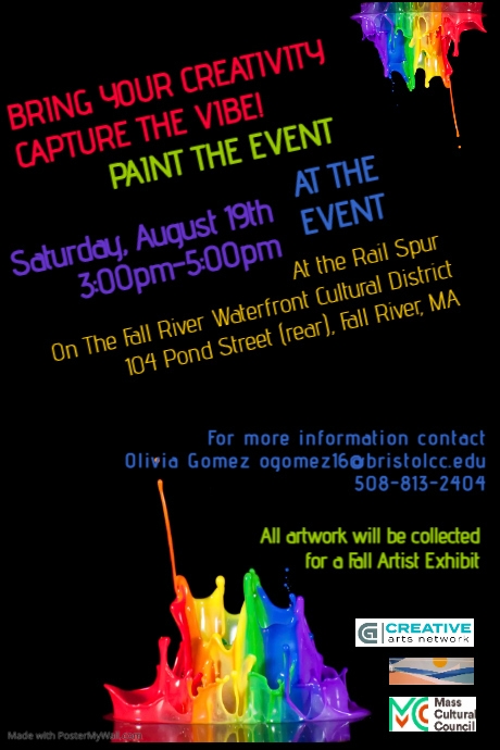 Rainbow Black Paint Art Water Color Splash Vibe Event Flyer | PosterMyWall