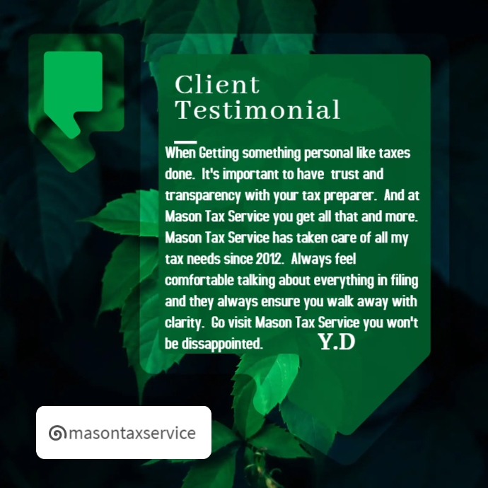 Copy of green client testimonials | PosterMyWall