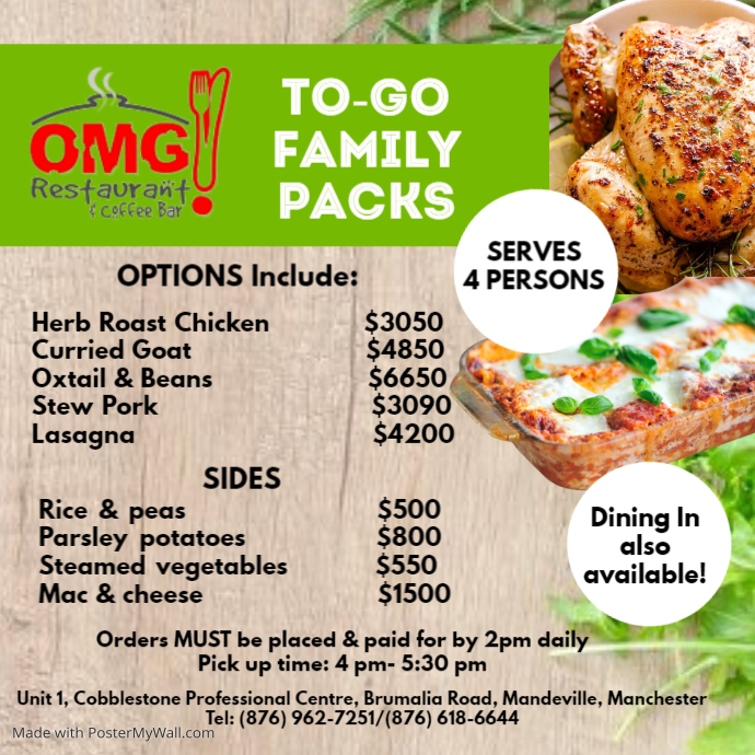 Copy of Menu Plan weekly Meals Restaurant Cantine ad | PosterMyWall