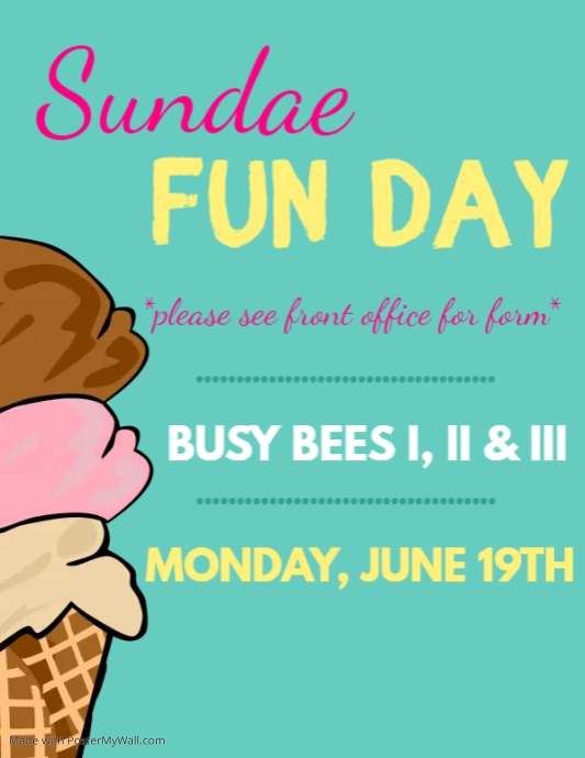 end of the year ice cream party | PosterMyWall