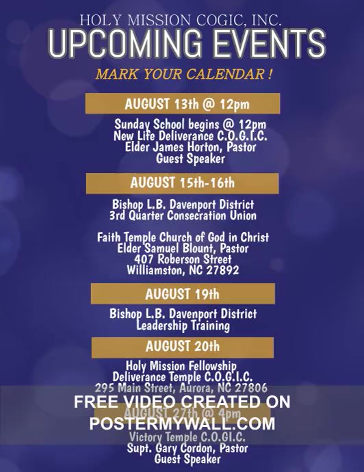 Church Announcement Slide Template | PosterMyWall