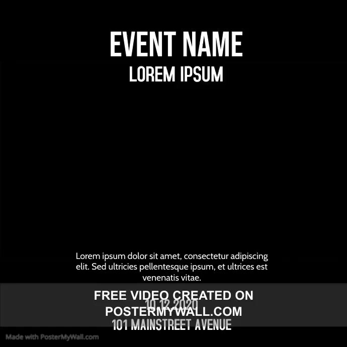 EVENT VIDEO TEMPLATE | PosterMyWall