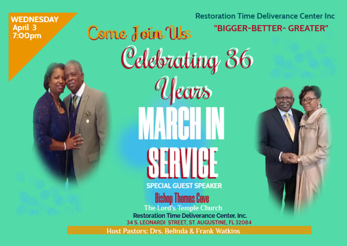 MARCH IN SERVICE | PosterMyWall