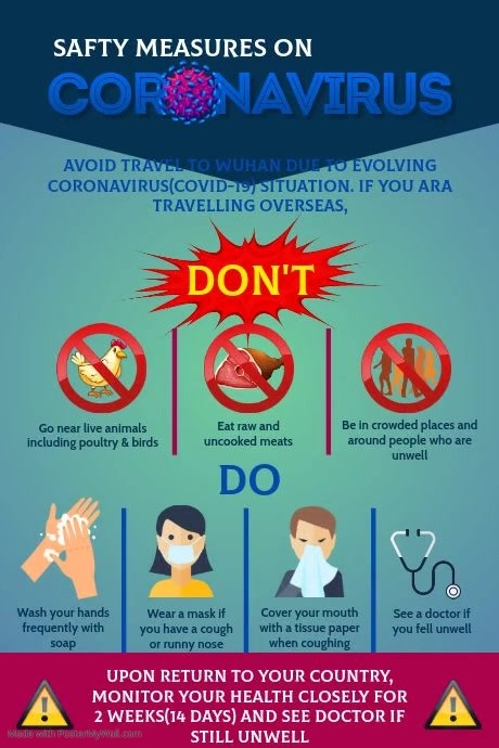 Copy of Copy of Advisory On The Coronavirus Poster | PosterMyWall