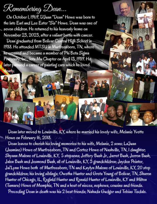 Copy of Page 2 of Dean Howe | PosterMyWall