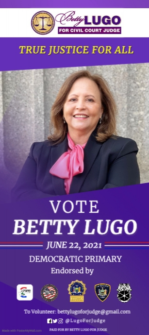 Betty Lugo for Judge | PosterMyWall