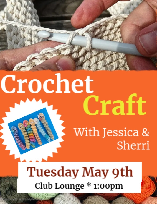 Copy of Crochet Club Craft Workshop flyer | PosterMyWall