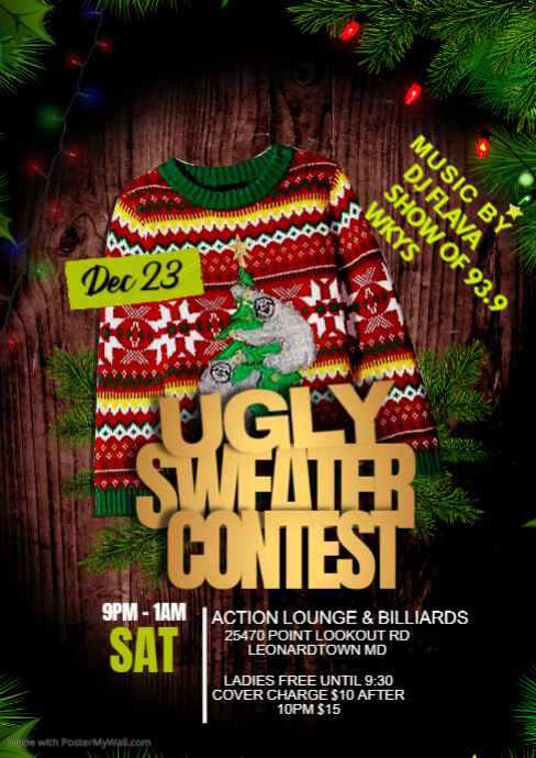 ugly sweater Christmas party | PosterMyWall