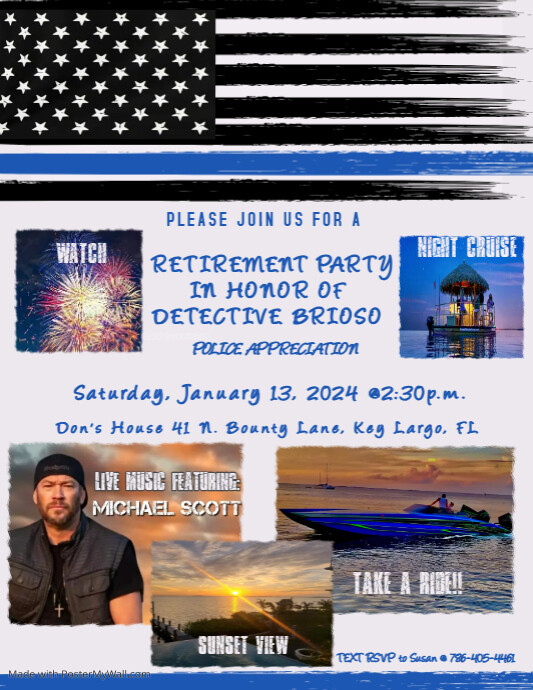 Police Officer Retirement Invitation | PosterMyWall