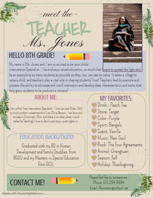 Meet the Teacher Newsletter | PosterMyWall