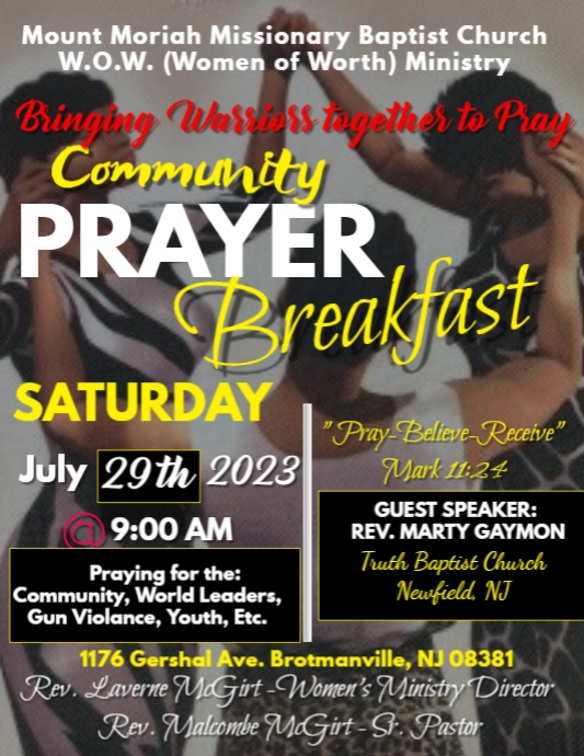Prayer Breakfast 2018 Program Cover | PosterMyWall