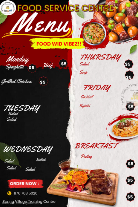 food menu template | PosterMyWall