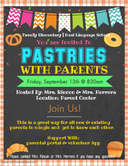 Pastries With Parents Flyer | PosterMyWall