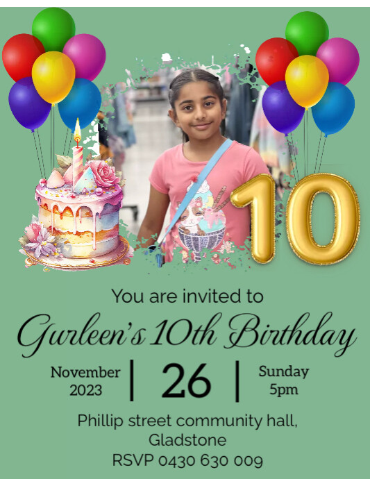 10th birthday invitation | PosterMyWall
