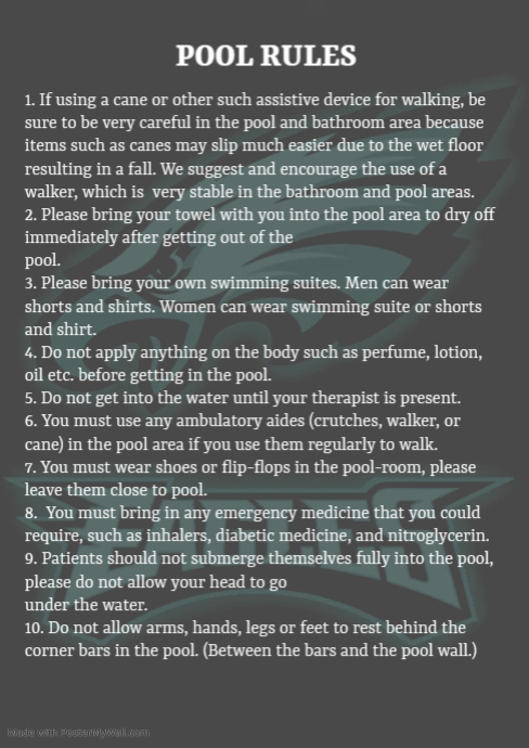ERC Pool Rules 1 | PosterMyWall