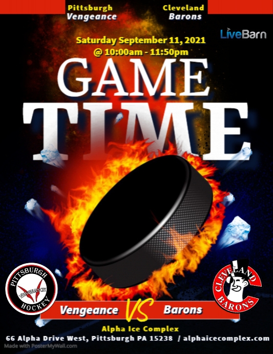 2021.09.11 Cleveland Barons | PosterMyWall