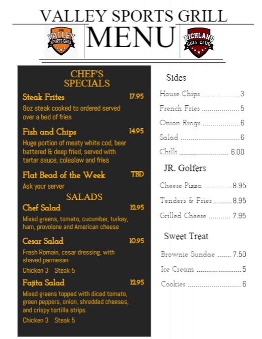 Menu Back | PosterMyWall