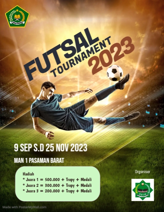 Soccer Futsal Football Tournament Flyer Poster Template | PosterMyWall