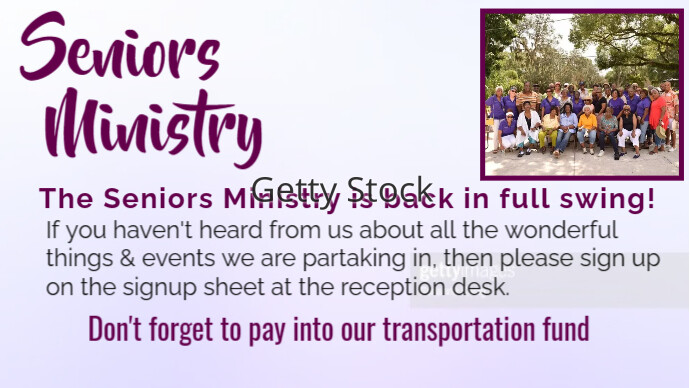 Seniors Ministry | PosterMyWall