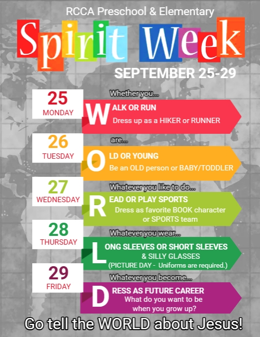 Spirit Week Flyer 2023 | PosterMyWall