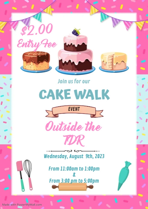 Cake decorate baking birthday invitation | PosterMyWall