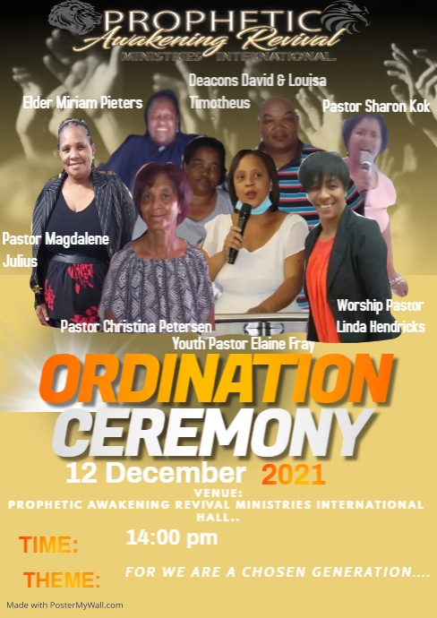Copy of Copy of Ordination Ceremony | PosterMyWall