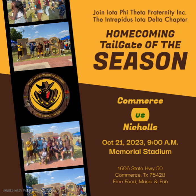 Orange homecoming pep rally game post | PosterMyWall