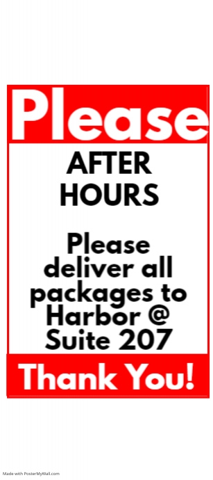 Copy of Copy of Leave Packages Here Poster Template | PosterMyWall