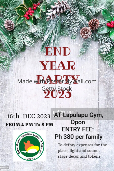 End year party | PosterMyWall