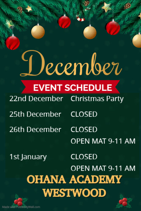 Christmas event schedule | PosterMyWall