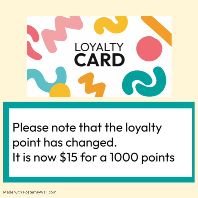 Simple Creative Loyalty Card | PosterMyWall