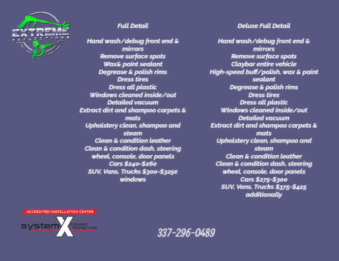 Full/Deluxe Packages 1 A | PosterMyWall