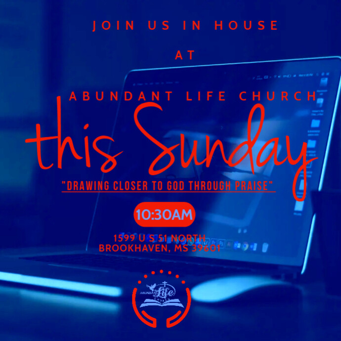 join us online sunday service online mass tem | PosterMyWall
